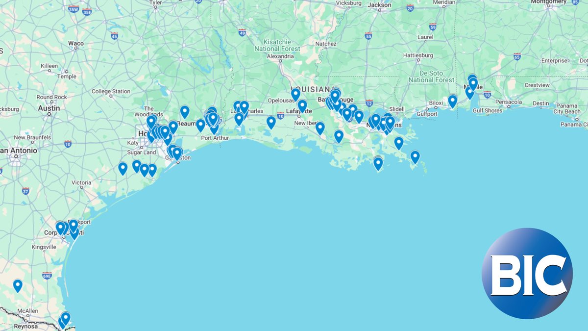 BIC 2024/2025 Gulf Coast Petroleum Product Terminals Map - BIC Magazine