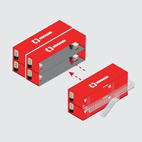Stacked blast-resistant modules: Increasing capacity without expanding ...